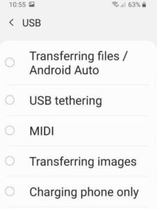 How to change USB setting Galaxy S9 and Galaxy S9 Plus