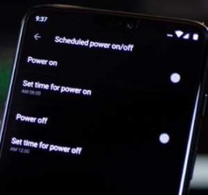 How to scheduled Power on or off in OnePlus 6 Oxygen OS