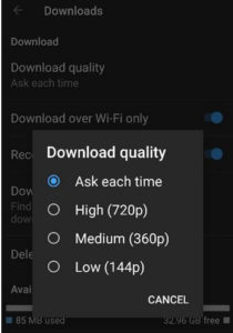 How to limit mobile data usage on YouTube android phone