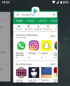 How to clear all apps in android P 9.0