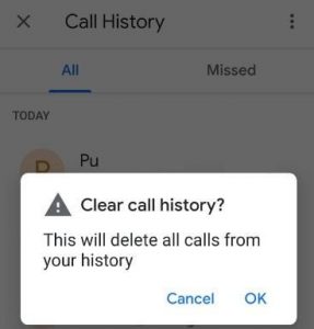 How to clear call history Android 9 Pie: Remove call log