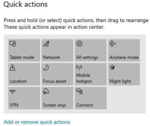How to customize Action center Windows 10 desktop