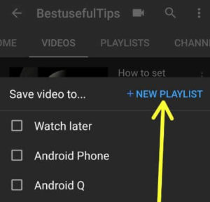 How to create YouTube playlist on Android devices