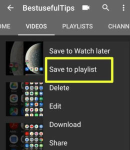 How to create YouTube playlist on Android devices