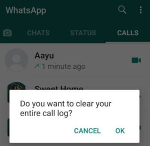 How to delete WhatsApp call history Android devices