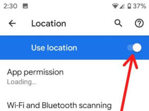 How to change location settings android 9 Pie device