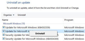 How to uninstall updates in Windows 10 PC or Laptop