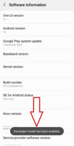 Enable Developer Options Samsung S24, S24+, S24 Ultra, S23
